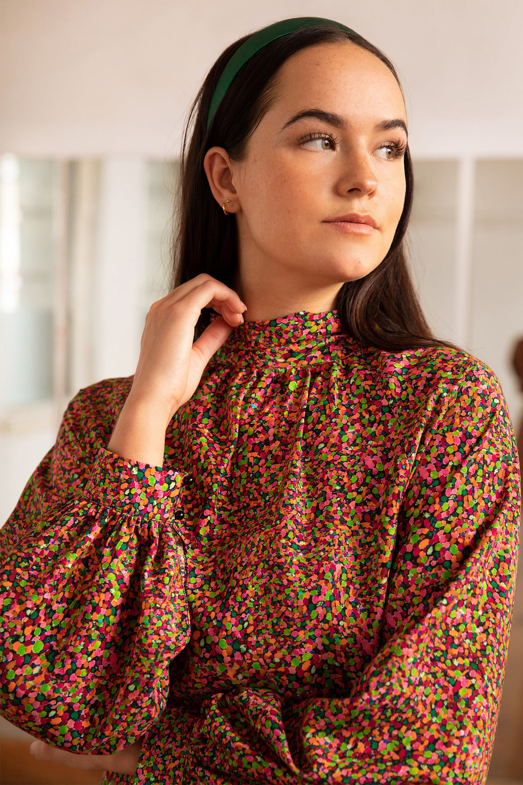 Hannah Silk Bamboo Top - Neon Light – Isabel Manns